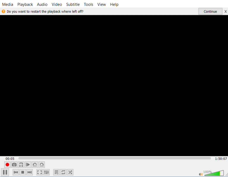 Do You Want VLC to Restart or Continue the Playback Where Left Off?